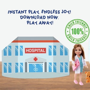 Paper Dollhouse, Hospital Background Scenes, Printable Activity Sheets ...