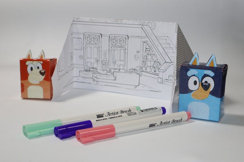Downloadable Bluey and Bingo Paper Toy Models Get Yours Now for Fun ...
