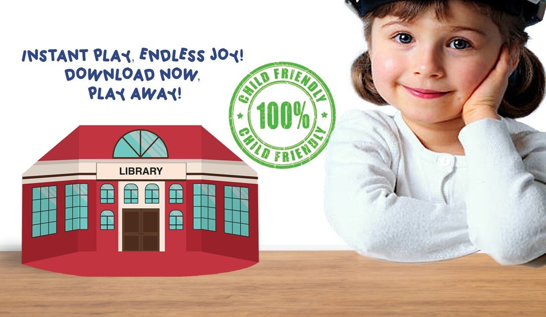 Paper Dollhouse, Library Background Scenes, Printable Activity Sheets ...