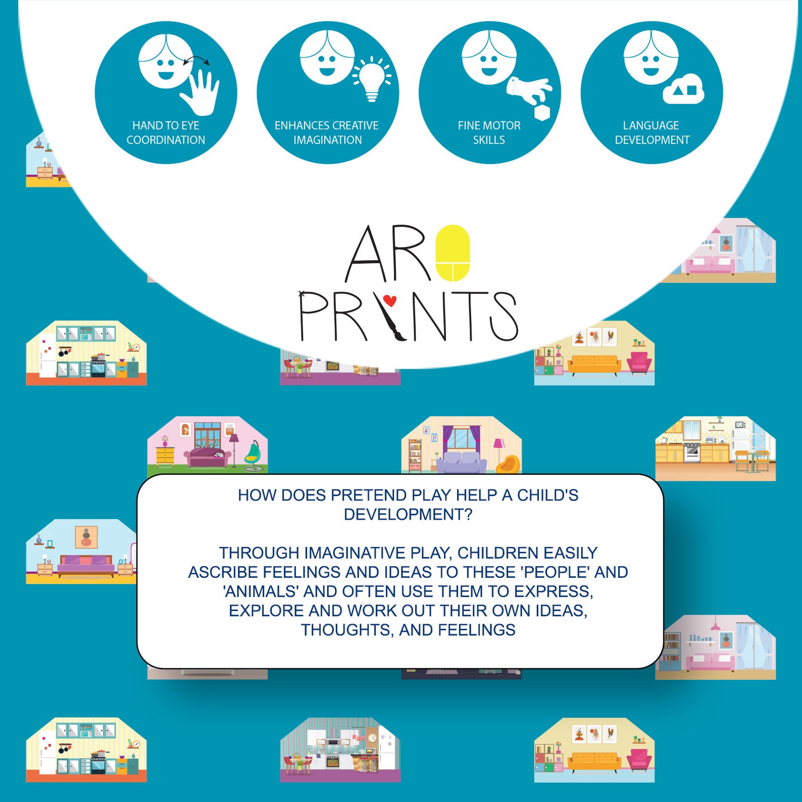 Paper Dollhouse, Background Scenes, Printable Activity Sheets, Cut and ...