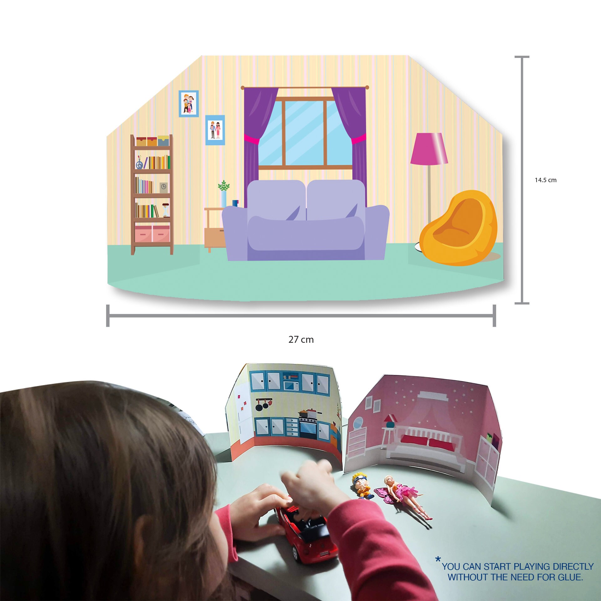 Printable Paper Dollhouse: 3D Backdrop Activity Sheets (PDF) - Etsy