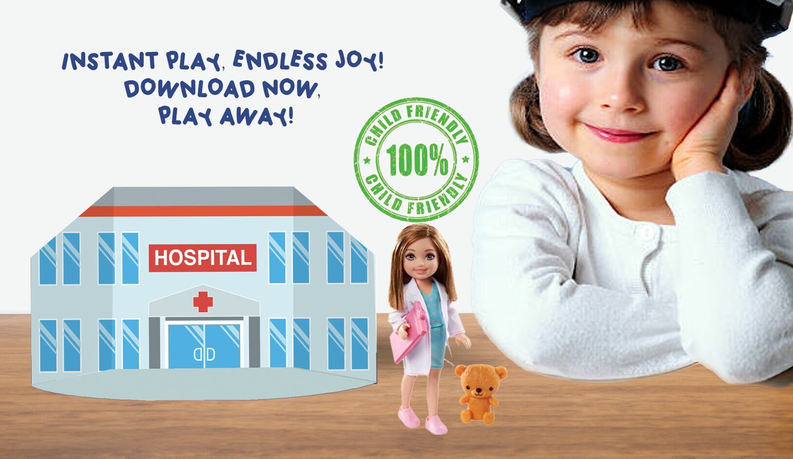 Paper Dollhouse, Hospital Background Scenes, Printable Activity Sheets ...