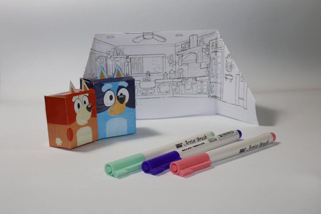 Downloadable Bluey and Bingo Paper Toy Models Get Yours Now for Fun ...