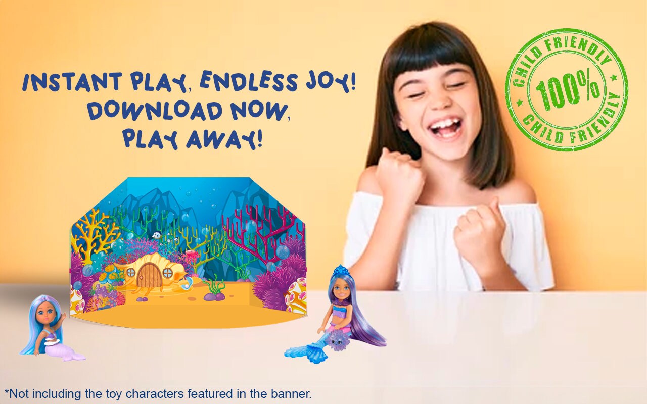 Paper Dollhouse, Mermaid House Background Scenes, Printable Activity ...