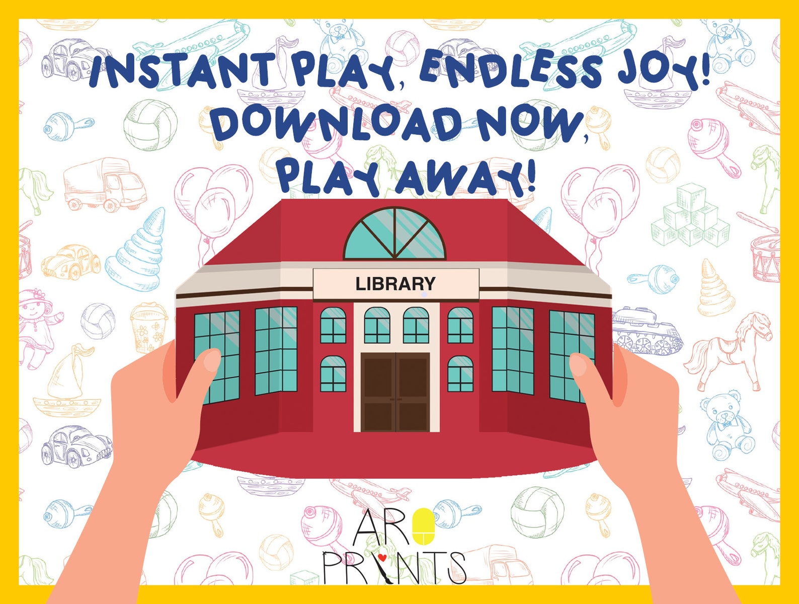 Paper Dollhouse, Library Background Scenes, Printable Activity Sheets ...
