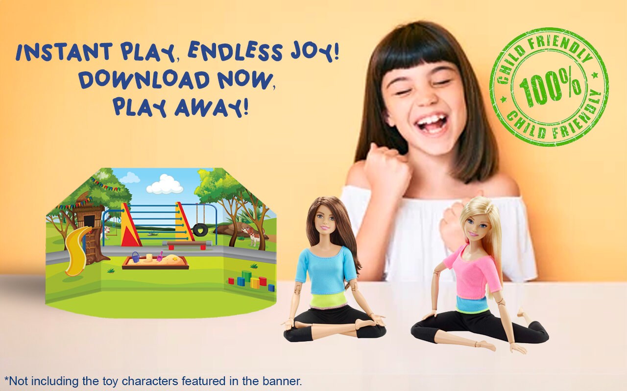 Paper Dollhouse, Playground Background Scenes, Printable Activity ...