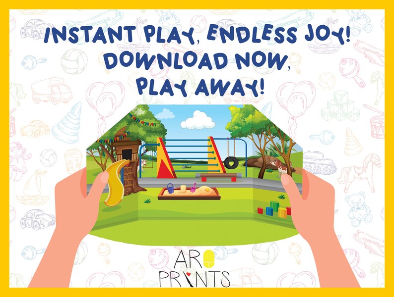 Paper Dollhouse, Playground Background Scenes, Printable Activity ...