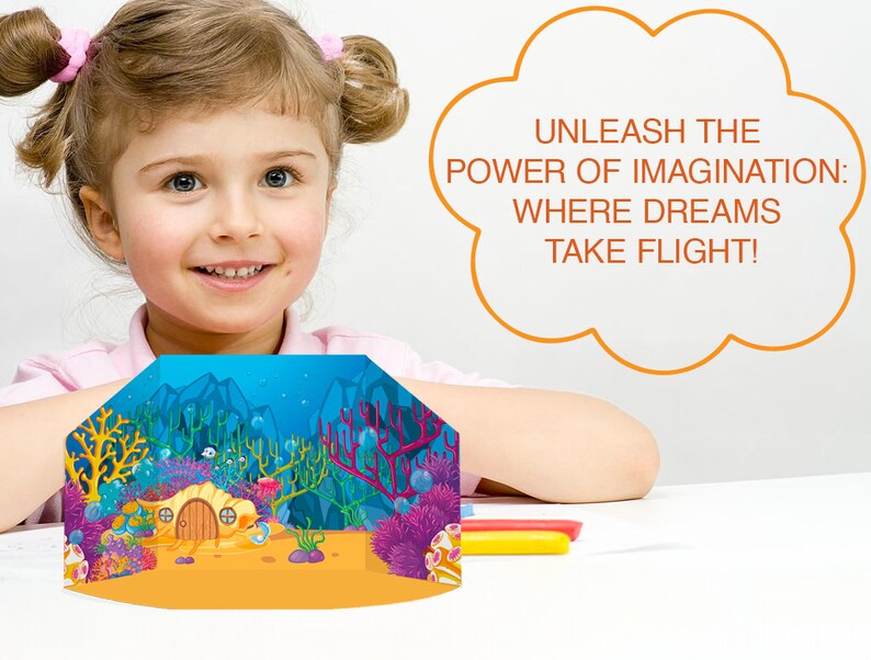 Paper Dollhouse, Mermaid House Background Scenes, Printable Activity ...