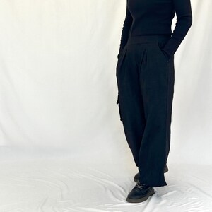 Vintage Linen Lantern Pants: Women's Elegant Harem Pants With Elastic ...