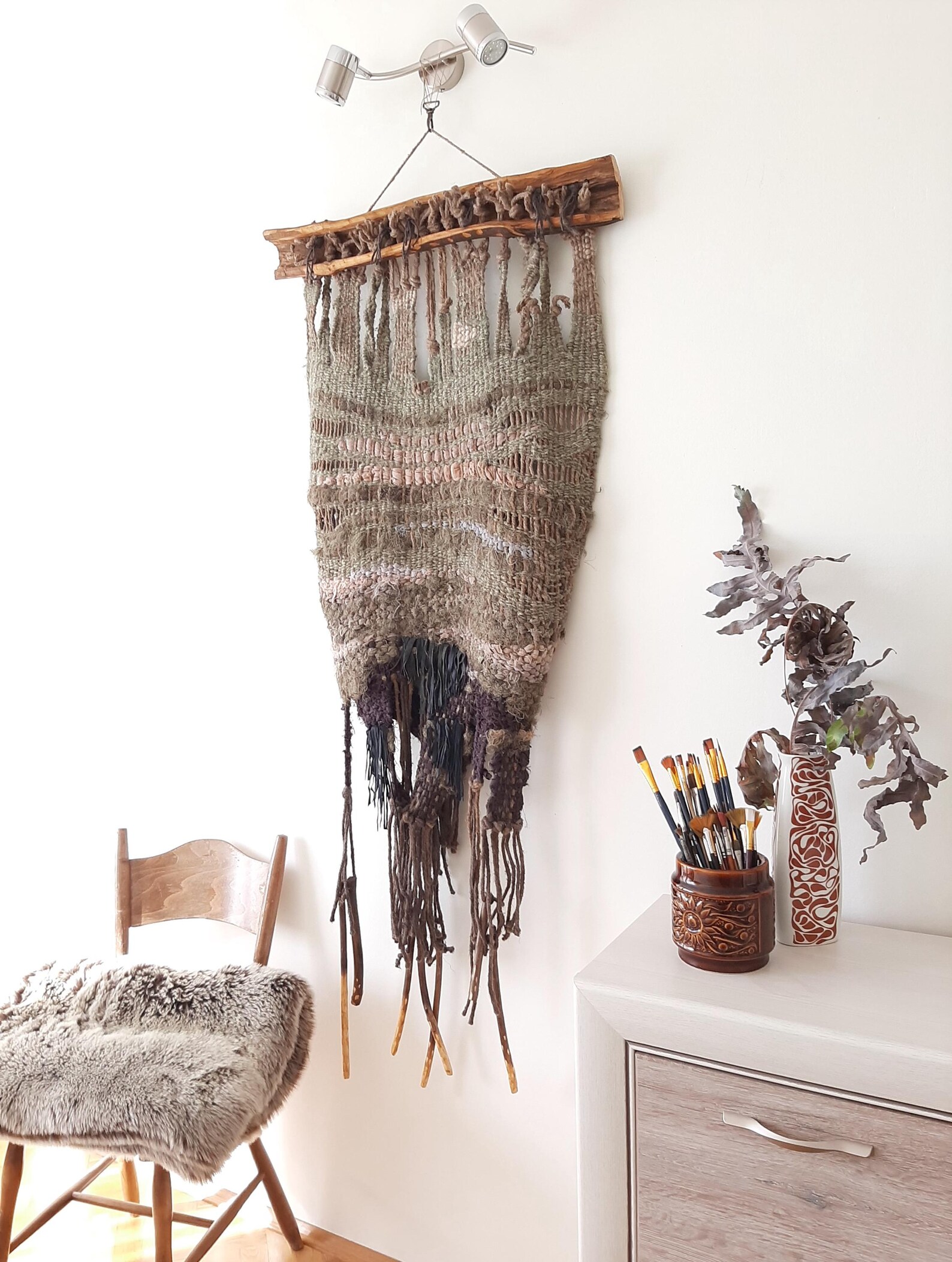 Unique Weaving Art in an Interesting Shape, Made of Organic Materials ...