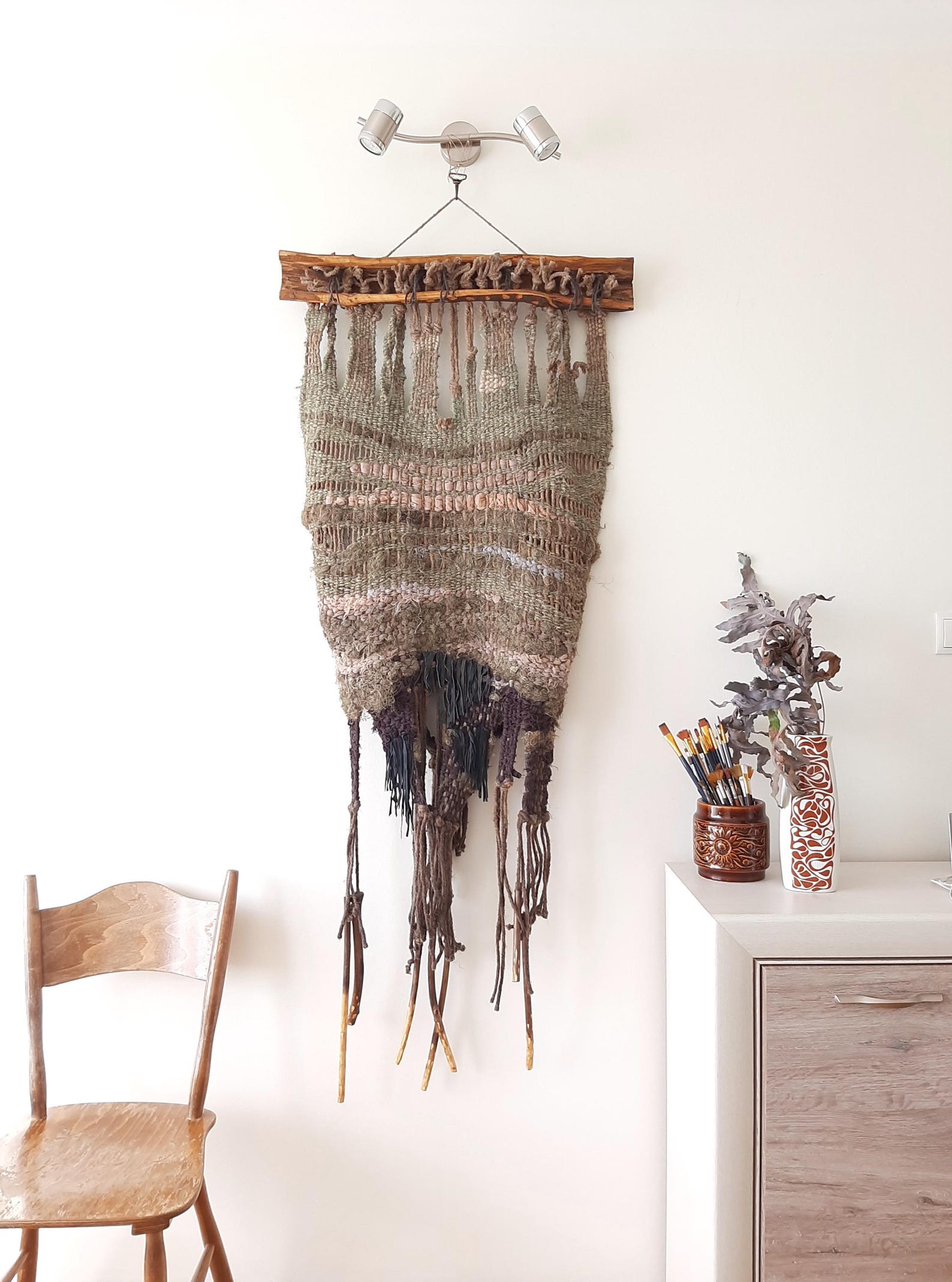 Unique Weaving Art in an Interesting Shape, Made of Organic Materials ...