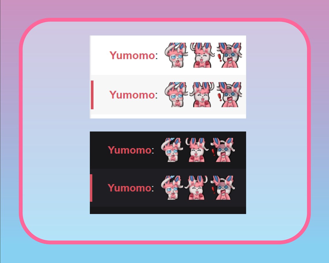 Cute Pokemon Sylveon Twitch Emotes - Etsy
