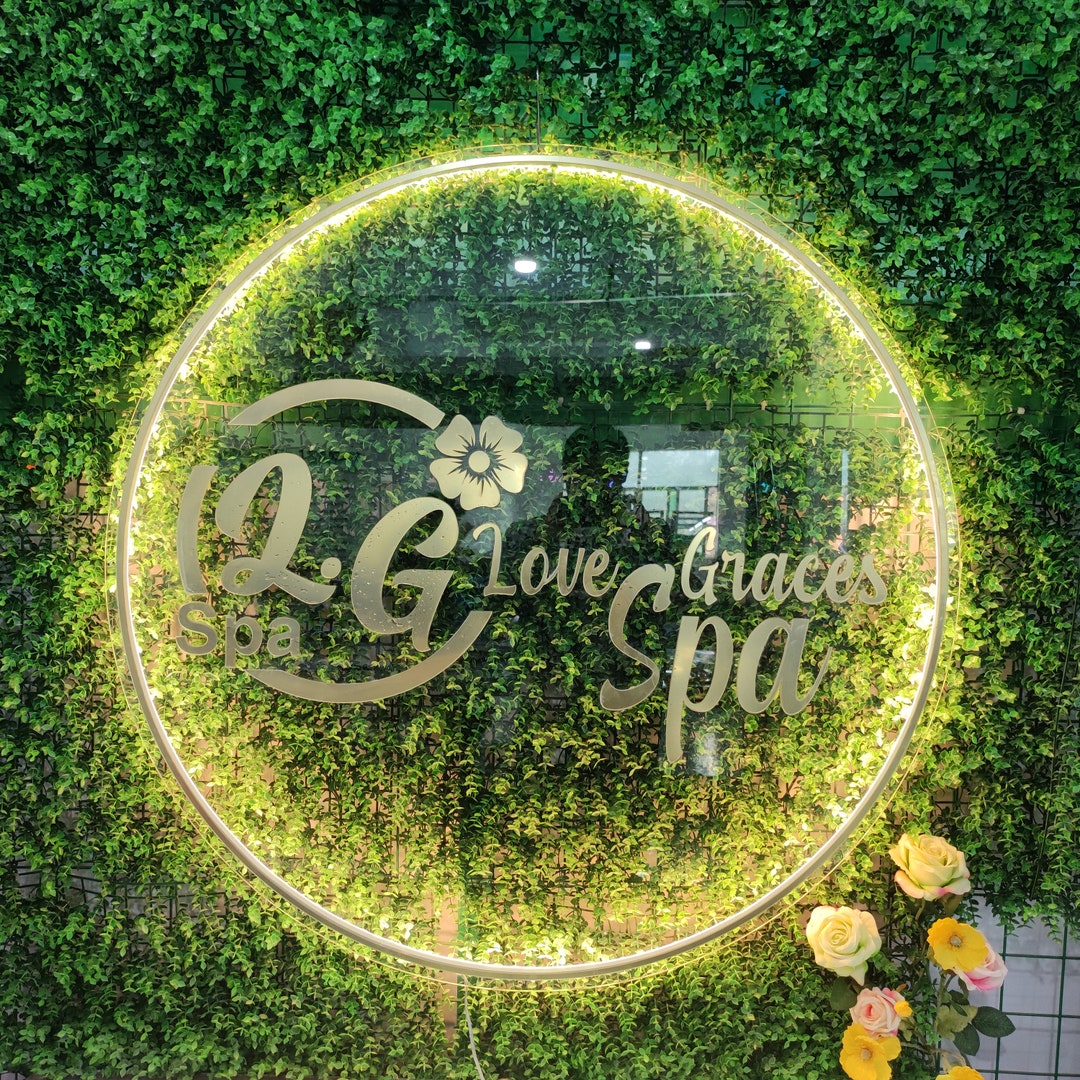 Custom Backlit Acrylic Sign Acrylic Logo Sign LED Business Sign Salon ...