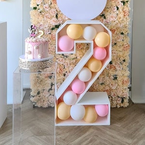 Balloon Number Birthday Backdrop Balloon Mosaico Letters 3D Anniversary ...
