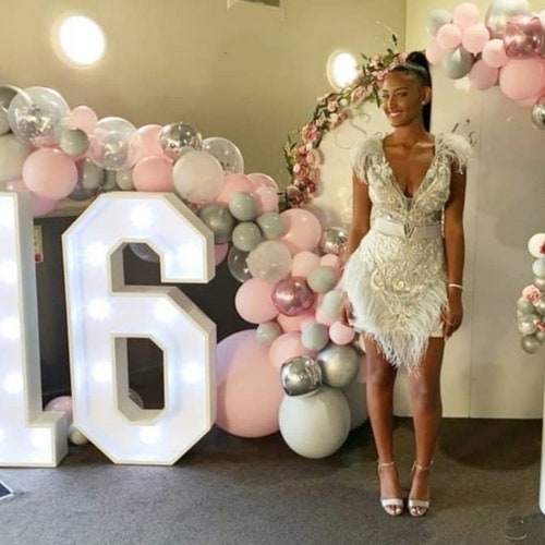 Light up Numbers 16 Sweet 16 Backdrop Big 21 Number Extra - Etsy