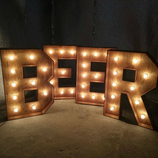 4 Foot Marquee Light up Letters - Etsy