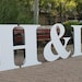 Large White Wedding Letters Wood Initials Giant Wooden Letters Signs ...