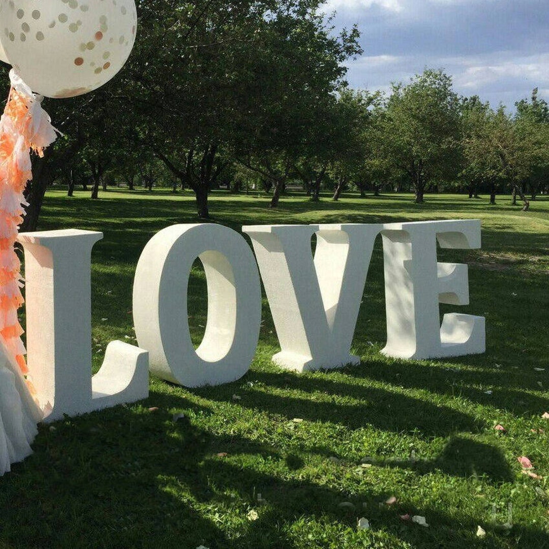 16" Thick Depth Foam Letters Large Wedding Styrofoam Personalized Sign ...