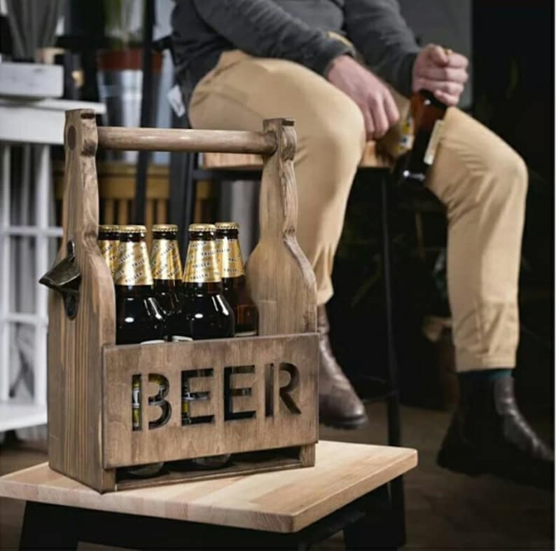 Beer Holder Wooden Beer Tote Beer Carrier Beer Tote | Etsy