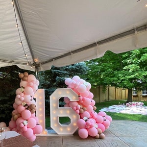 Light up Numbers 16 Sweet 16 Backdrop Big 21 Number Extra Large ...