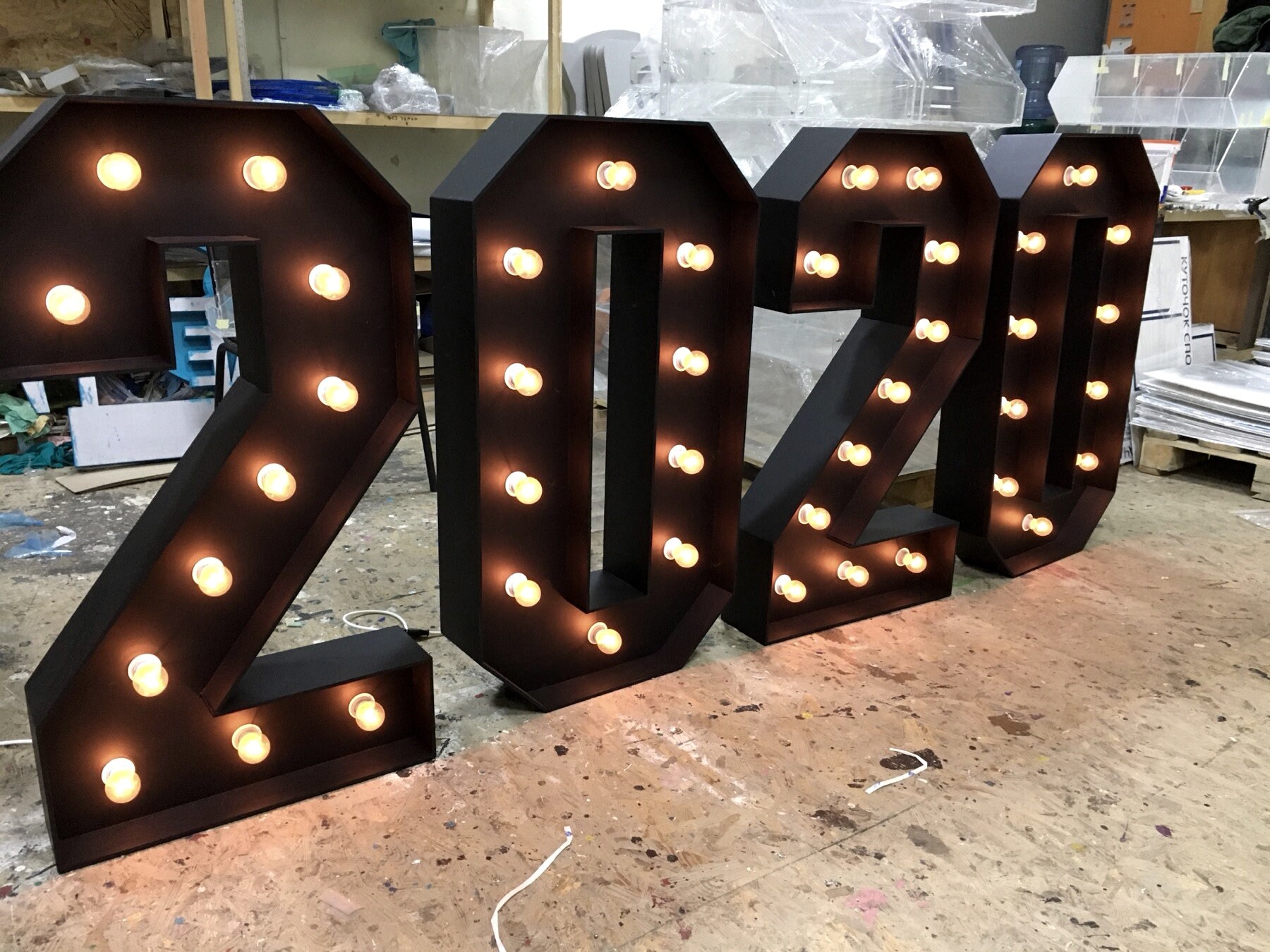 Black Light up Letters Numbers Christmas New Year Giant - Etsy