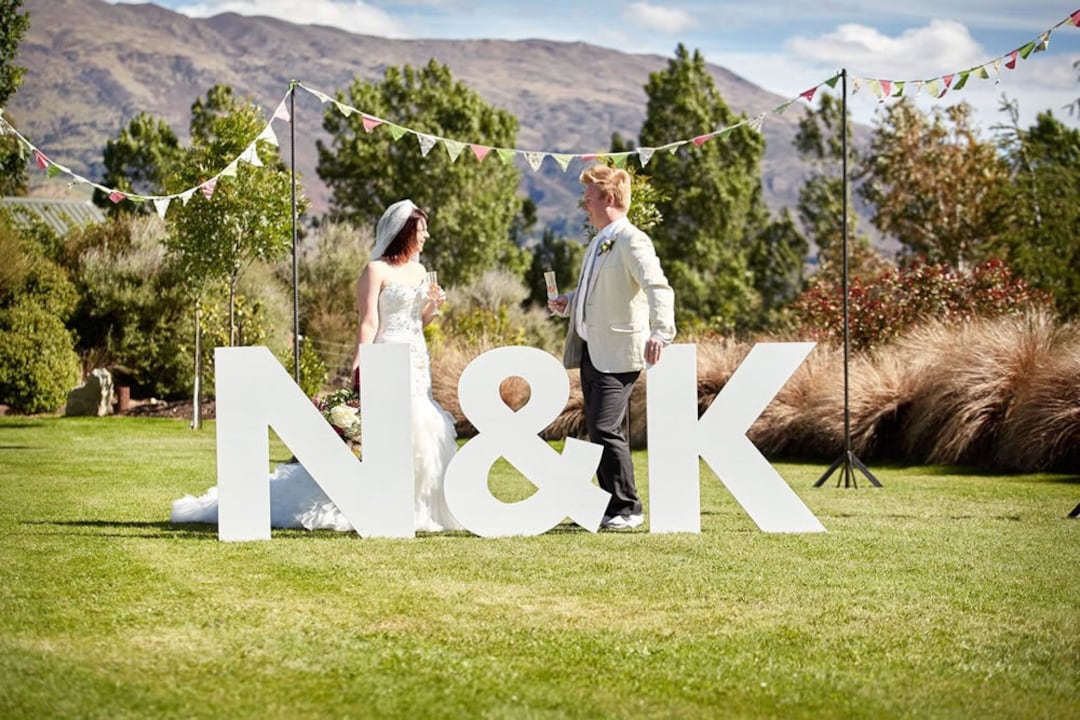 Large Wooden Letters Freestanding Letters Giant Wedding Initials ...