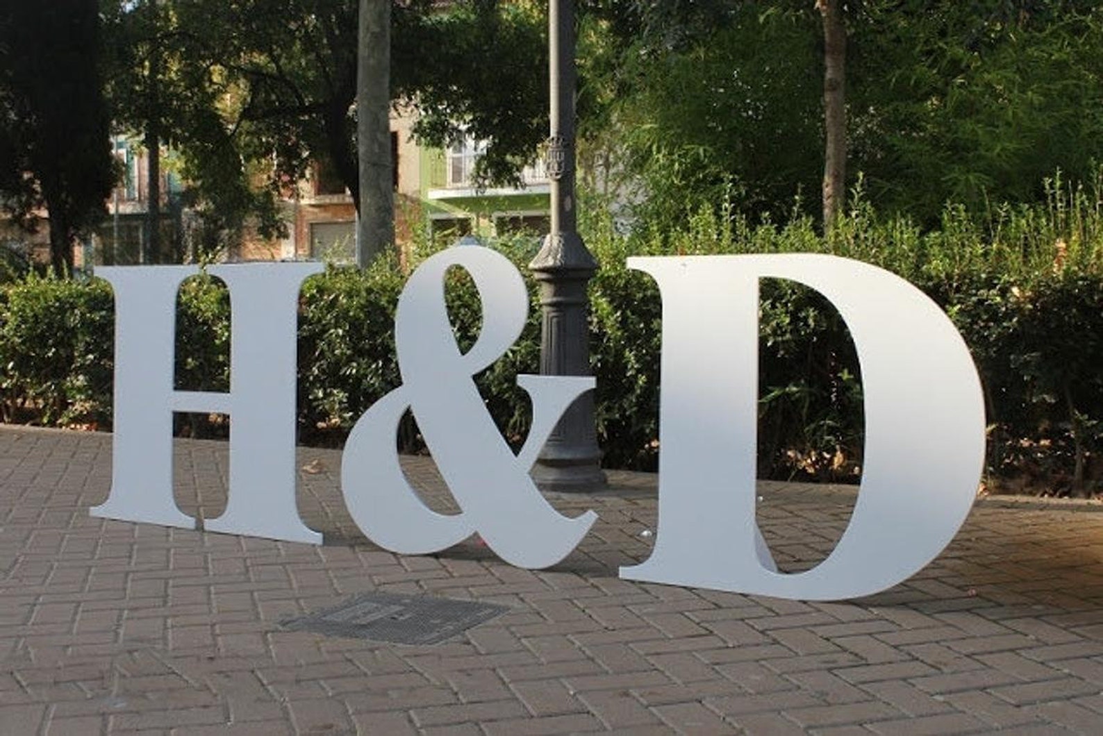 Large Wooden Letters Freestanding Letters Giant Wedding Initials ...