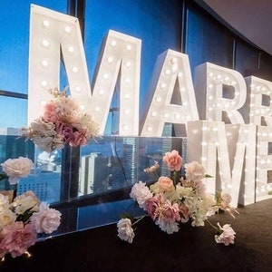 Marry Me Marquee Letters Light up Marry Me Lights Sign Proposal ...