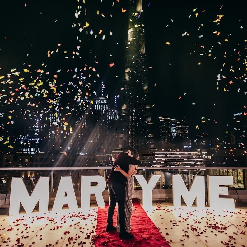 Marry Me Set Light up Letters Marquee Marry Me Sign Lights Proposal ...