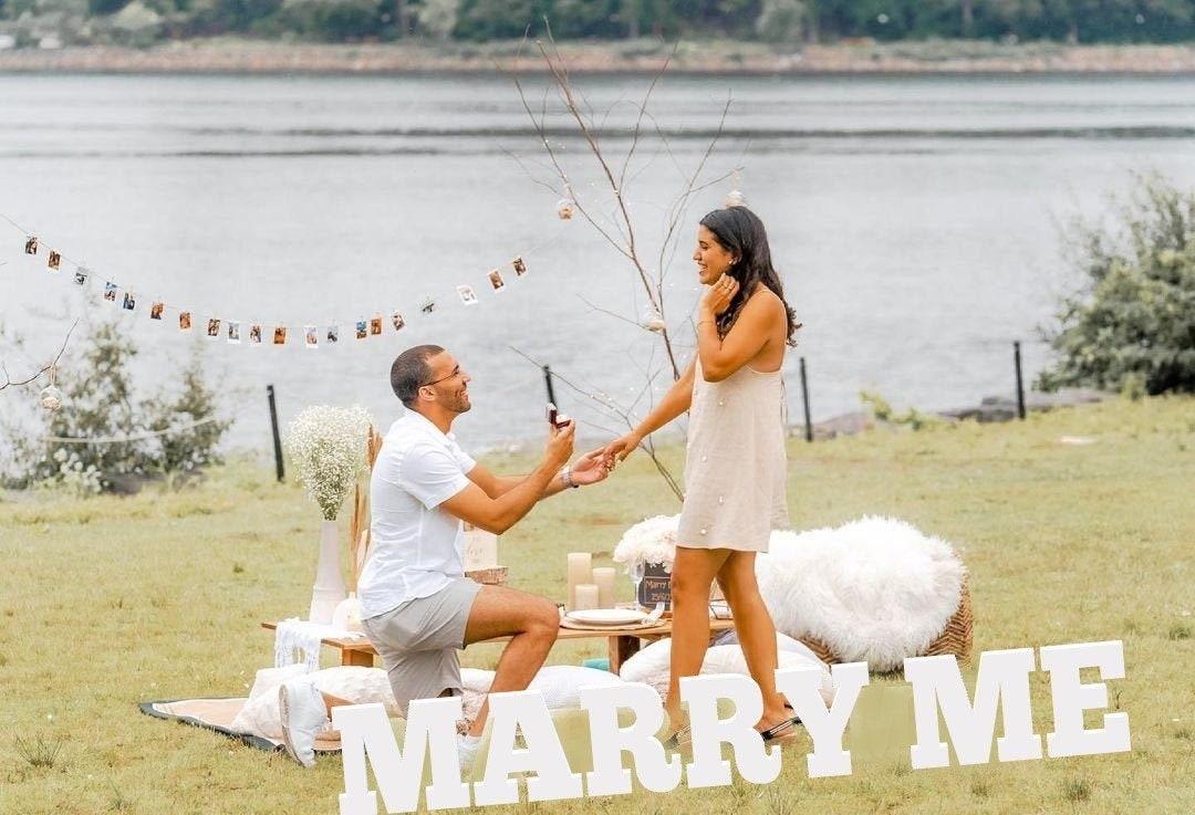 Proposal Ideas Large Marry Me Sign Engaged Marrige Marryme Backdrop ...