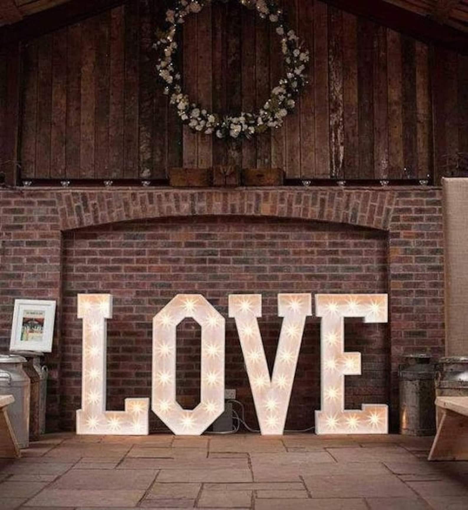 Set of Sign LOVE Extra Large Marquee Letters Light up Letter - Etsy