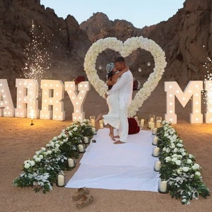 Large Marry Me Sign Letters Set Light up Proposal Backdrop Engagement ...