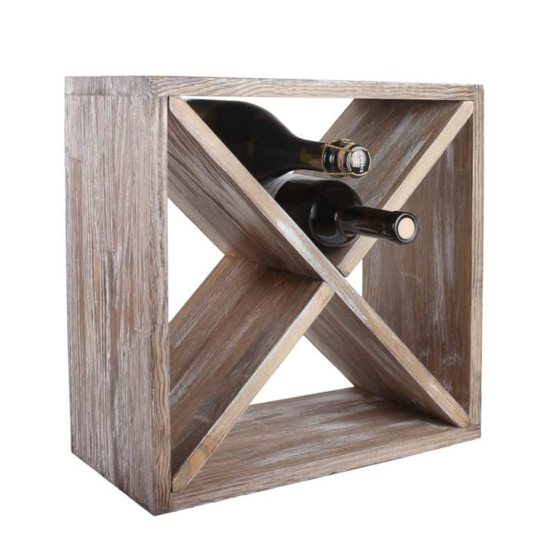 Wooden Wine Rack Cube, Pallet Wood Wine Rack, Wine Rack, Reclaimed Wood ...