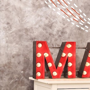 Extra Large Letters Red Marquee Letters Giant Light up Letter Red ...