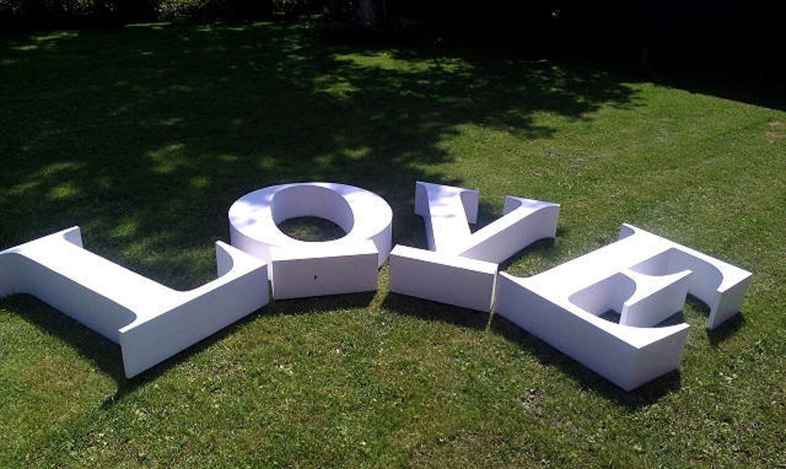 Free Standing 12 Thick Styrofoam Letters Large Wedding - Etsy