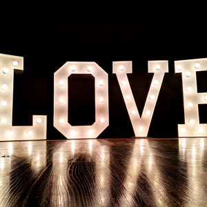 Giant 48 Inches Large Letter Lights Big Wedding Love Sign Large Letter ...