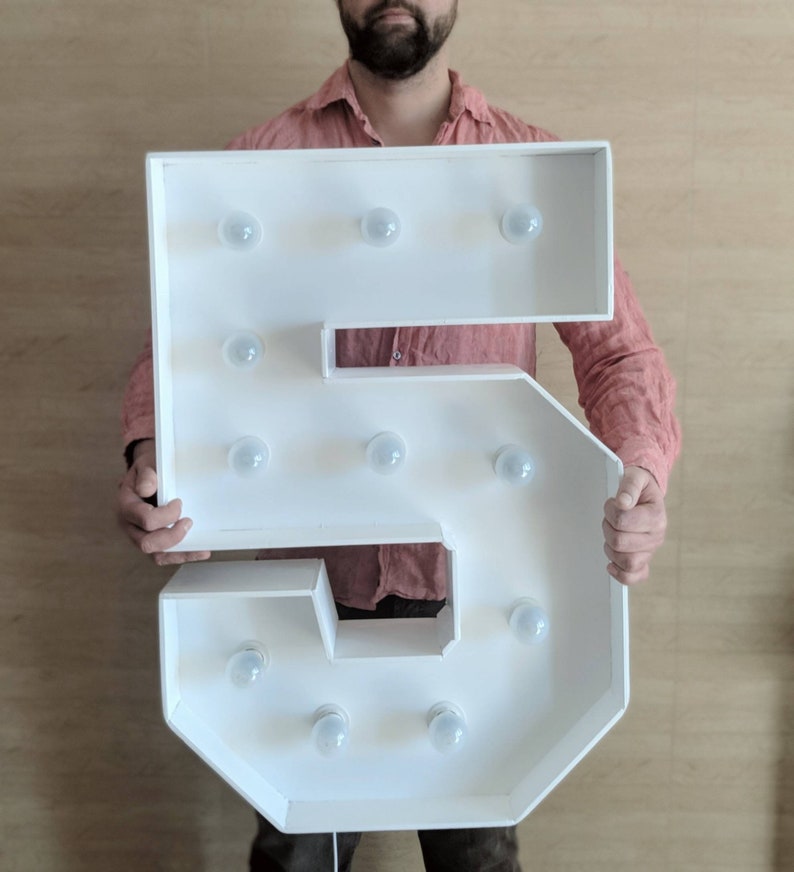 Giant Marquee Numbers Light up Numbers Bulbs Sign Marquee Hashtag ...