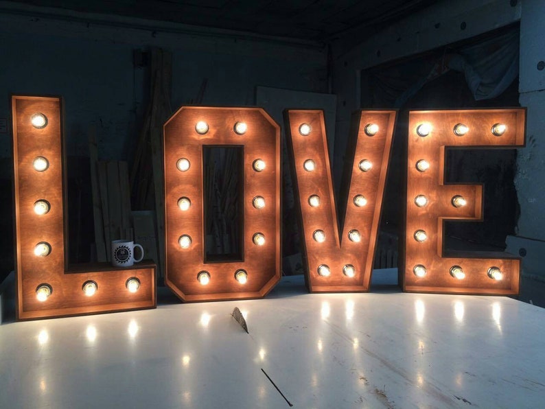 Large Marquee Letters Rustic Wedding LOVE Sign Barn Wedding - Etsy