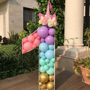 Balloon Number Birthday Backdrop Balloon Mosaico Letters 3D Anniversary ...