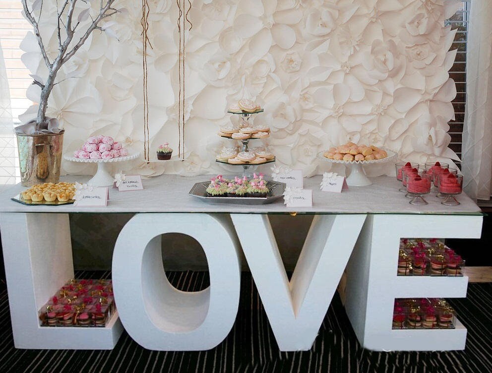 Thick 16" Wedding Styrofoam Table Base Letters Large Love Sign Candy ...