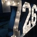 16-48" Large Marquee Numbers, Large Light up Letters, Metal Marquee ...