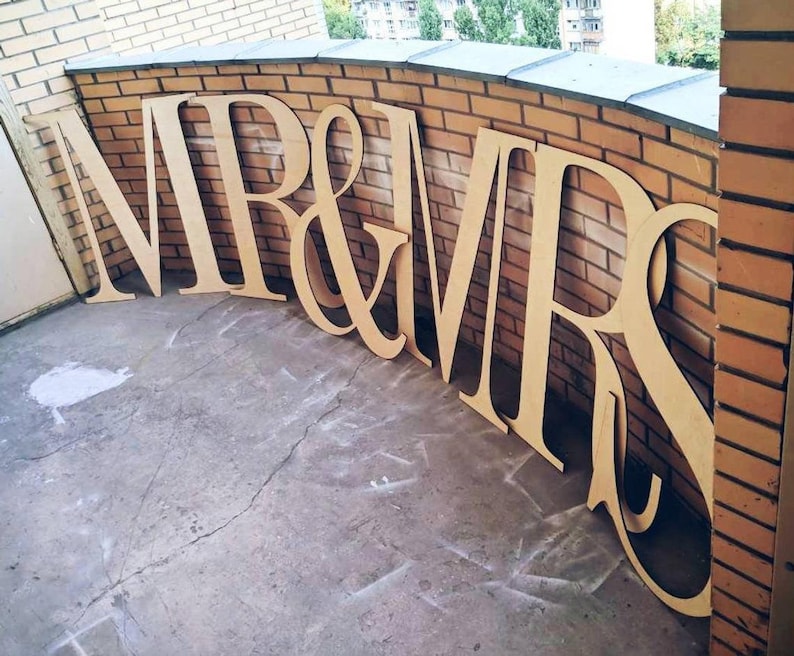 Up to 48" Large Wooden Letters Extra Large Wood Letters Wedding Giant ...