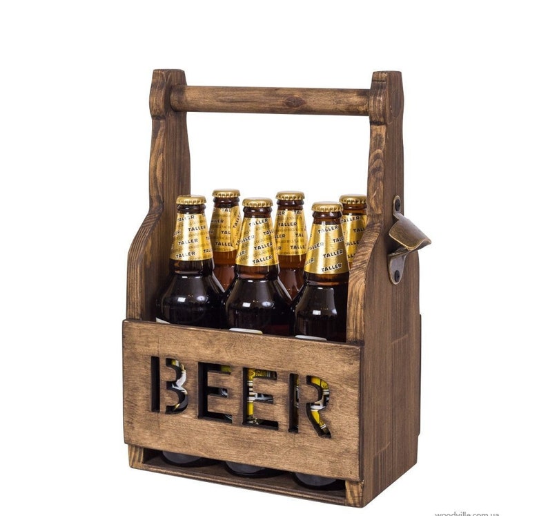 Beer Holder Wooden Beer Tote Beer Carrier Beer Tote | Etsy
