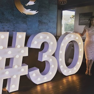 4ft 3ft Large Birthday Numbers 48 Inches Big Giant Marquee Numbers ...