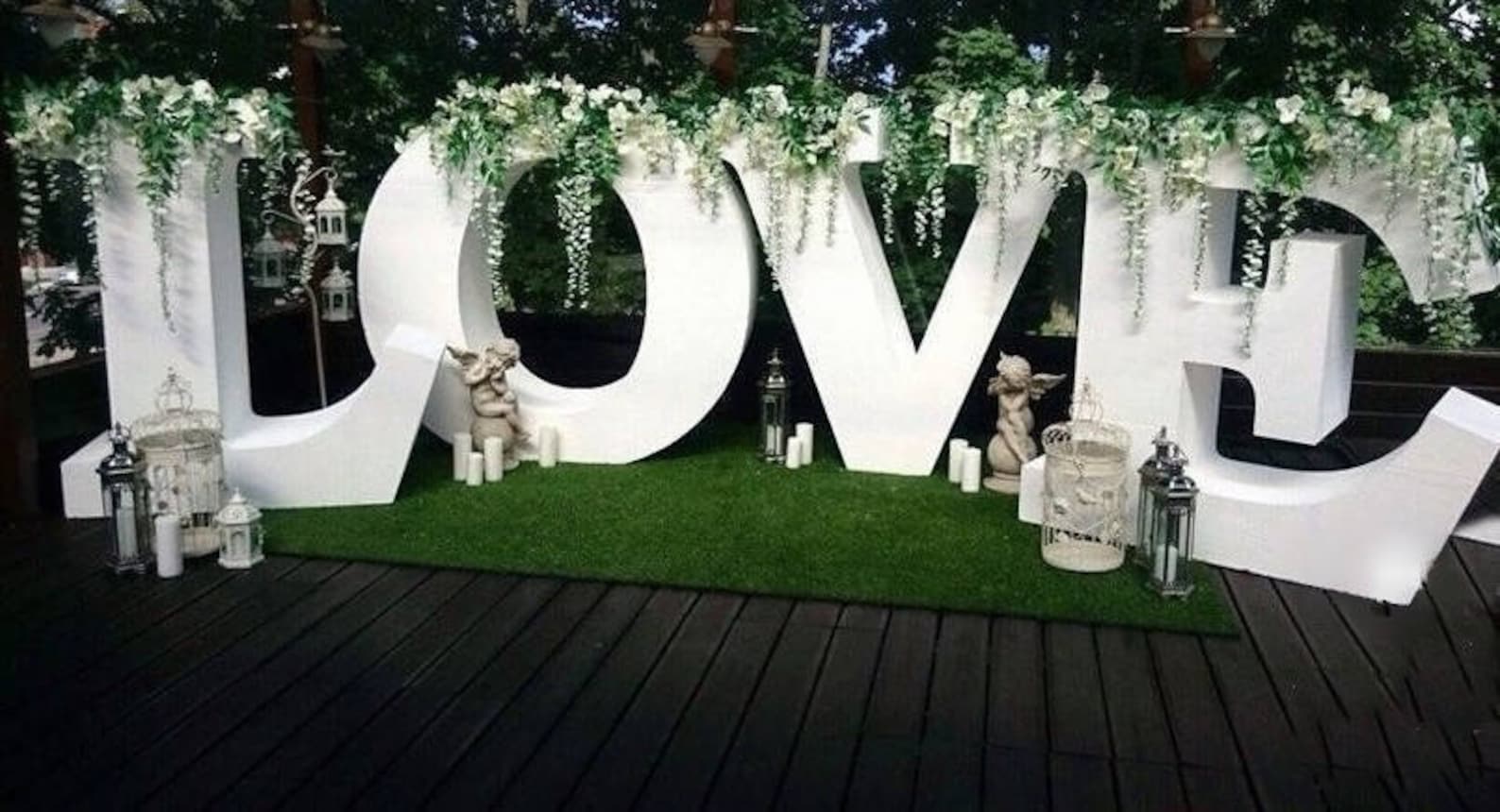 Thick 16" Wedding Styrofoam Table Base Letters Large Love Sign Candy ...
