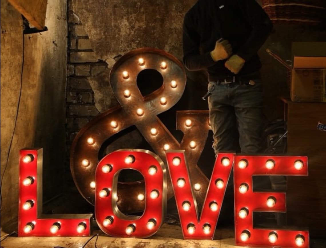 Extra Large Letters Red Marquee Letters Giant Light up Letter - Etsy