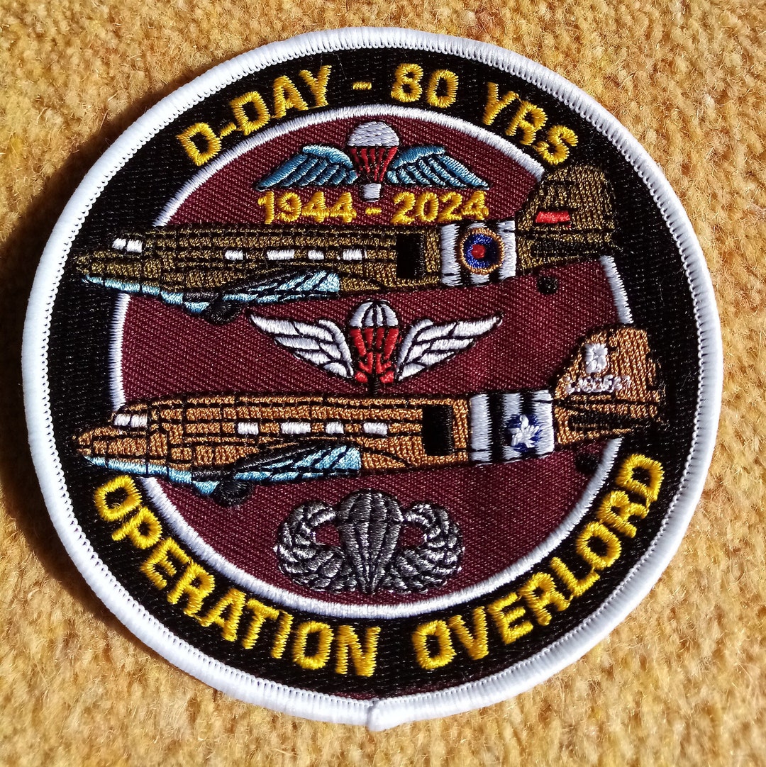 D Day 80th Anniversary Embroidered Patch Dakotas Over Normandy - Etsy