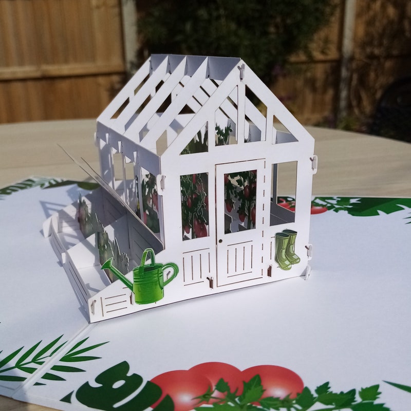 Greenhouse Garden Card - Etsy UK