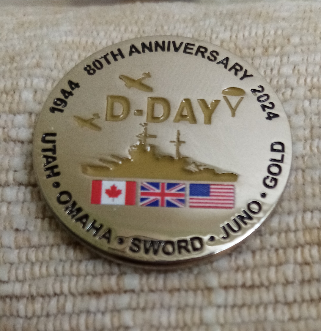 D-day Pin Badge, 80th Anniversary - Etsy UK