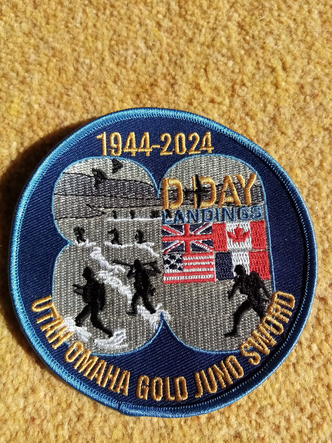 D Day 80th Anniversary Embroidered Patch Beaches Flags - Etsy